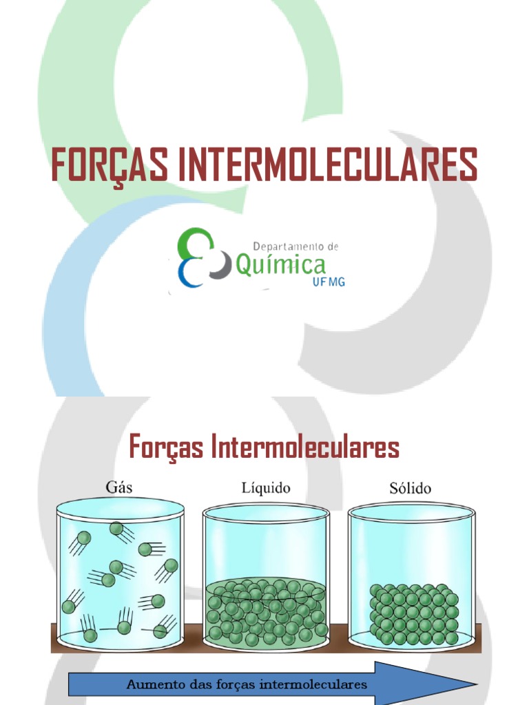 Tipos e Forças Intermoleculares | PDF | Força intermolecular | Dipolo