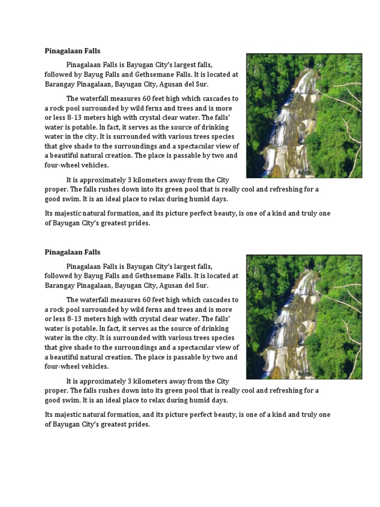 Pinagalaan Falls | PDF