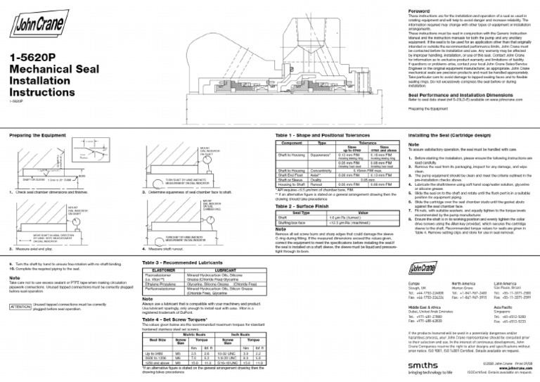 John Crane - IOM - Installation, Operation and Maintenance Manual ...