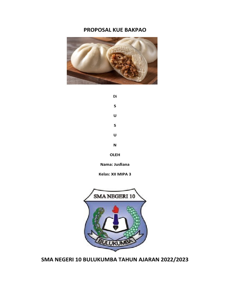 Proposal Kue Bakpao | PDF