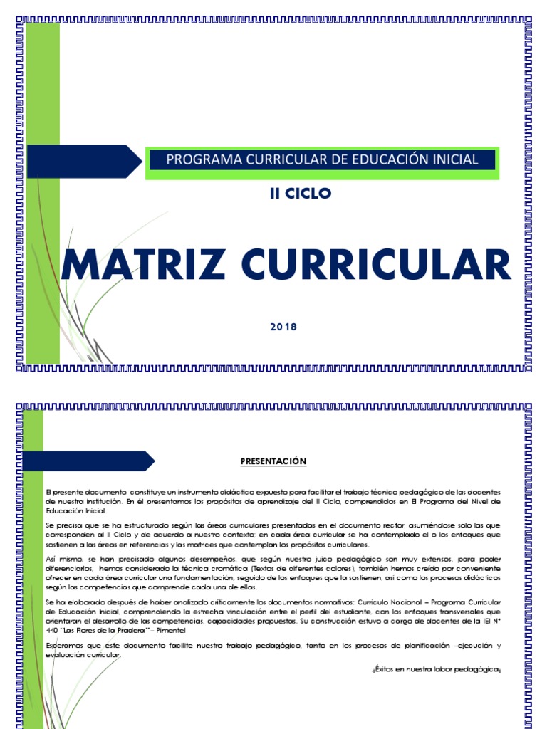 Programa curricular de educación inicial II ciclo: Matrices ... Programa curricular de educación inicial II ciclo: Matrices ...
