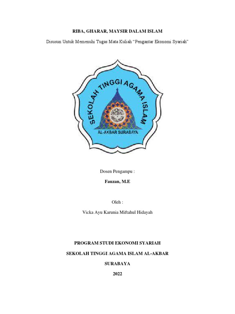 Riba, Gharar, Maysir | PDF