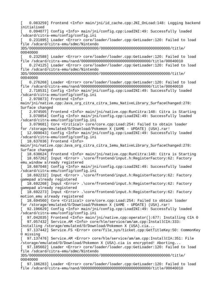 Citra Log - Txt.old | PDF | Software | Software Engineering