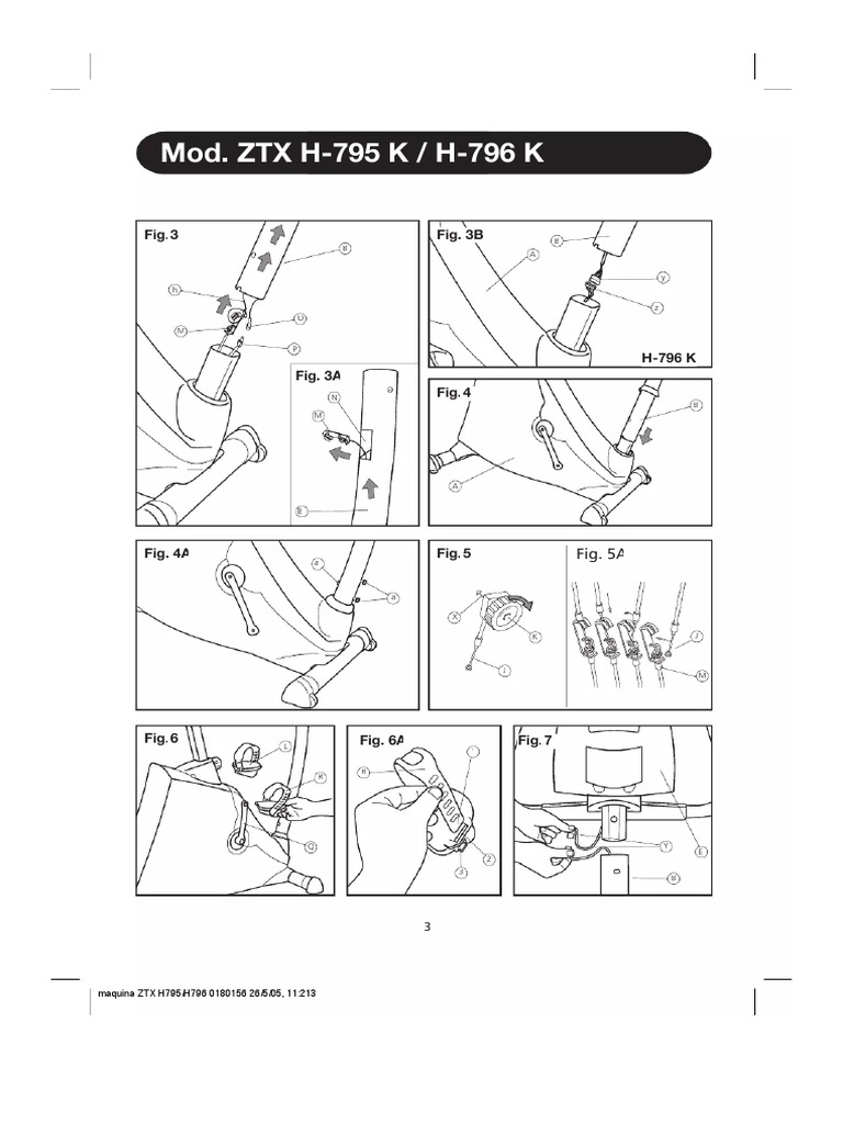Mod. ZTX H-795 K - H-796 K - BH Fitness ZTX Manual | PDF