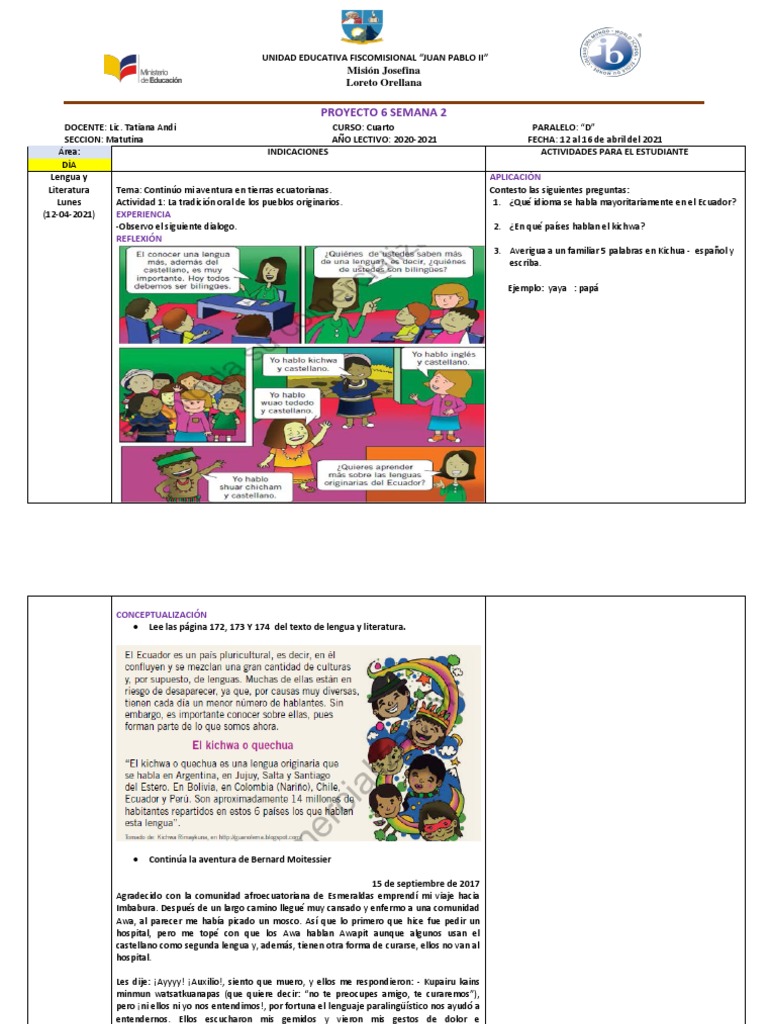 Ficha Proyecto 6 Semana 2 | PDF | Reloj