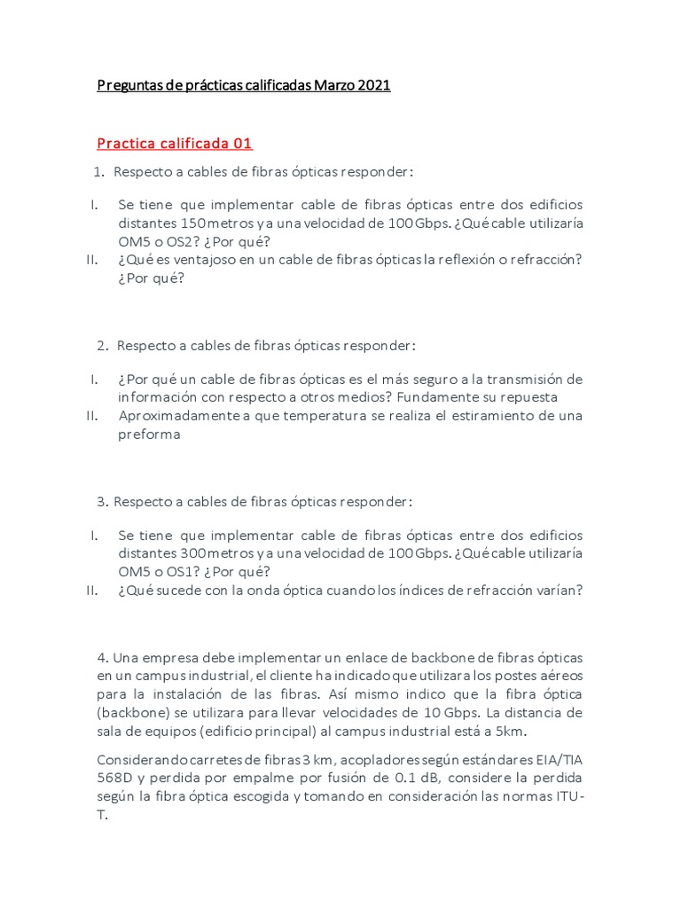 S17.s1-Ejercicio de Repaso | PDF | Fibra óptica | Óptica