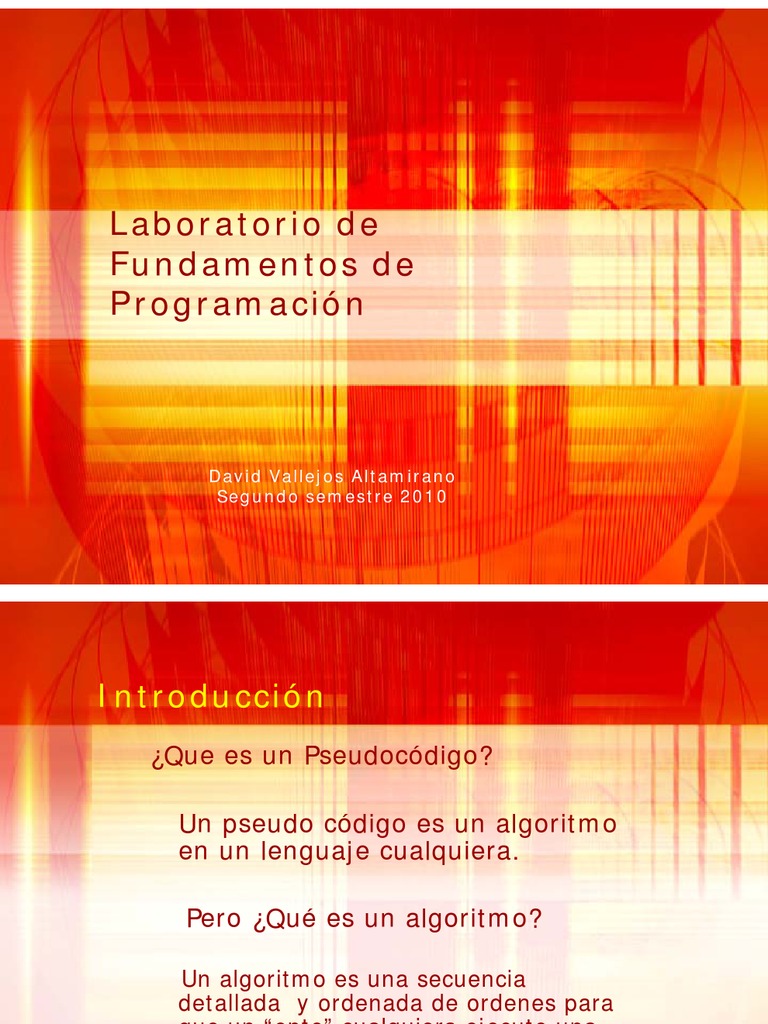 Algoritmos y Pseudocódigos, Introducción A C++ | PDF | Flujo de control ...