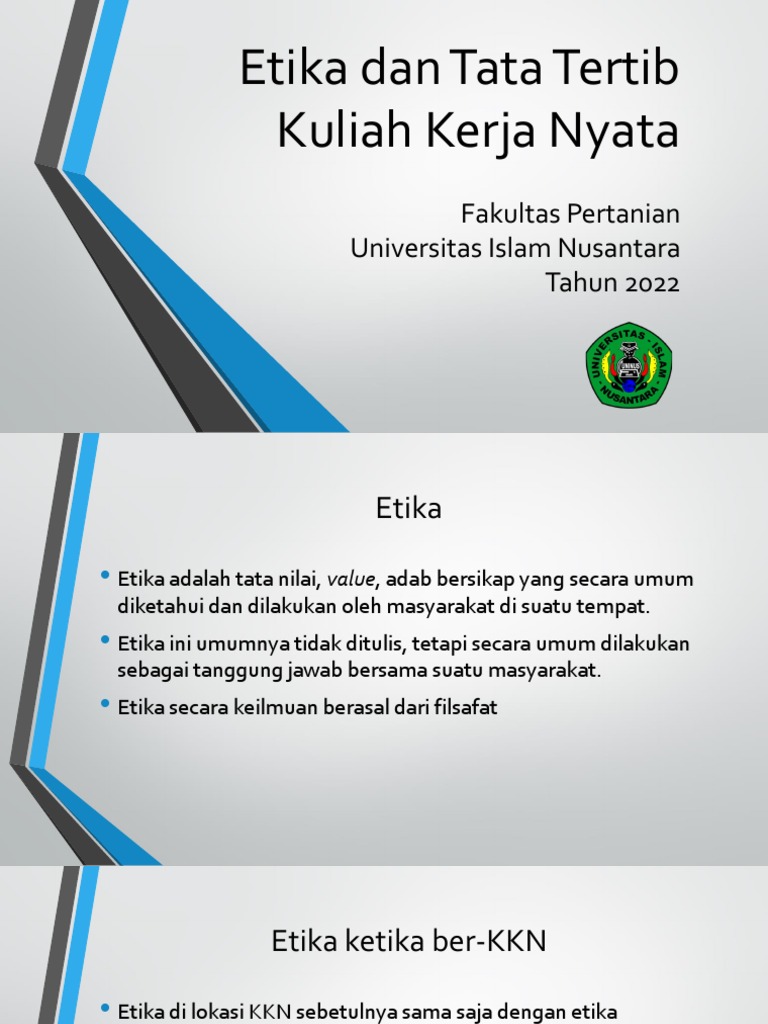 Etika Dan Tata Tertib KKN 2022 | PDF