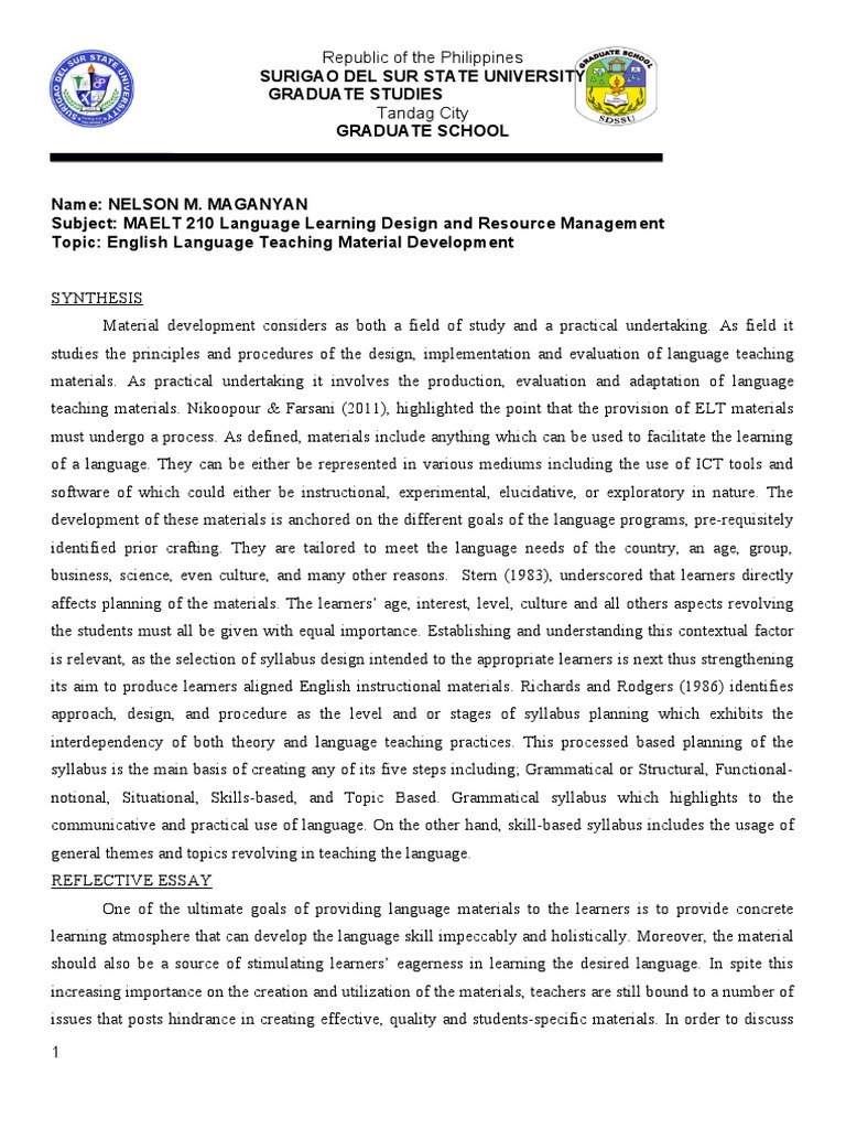 English Language Teaching Material Development | PDF | Teaching Method | Language Education