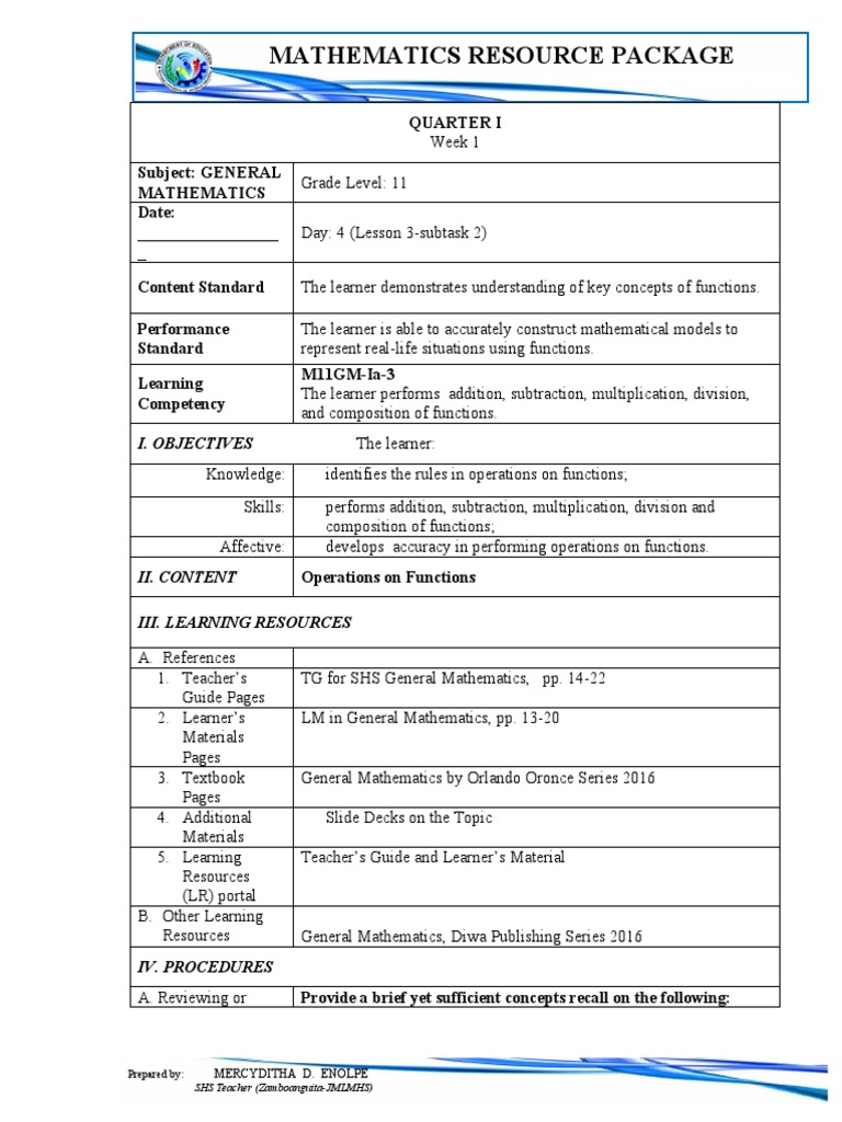 Week 1. Day 4 (Lesson 3-Subtask 2) | PDF | Learning | Function ...