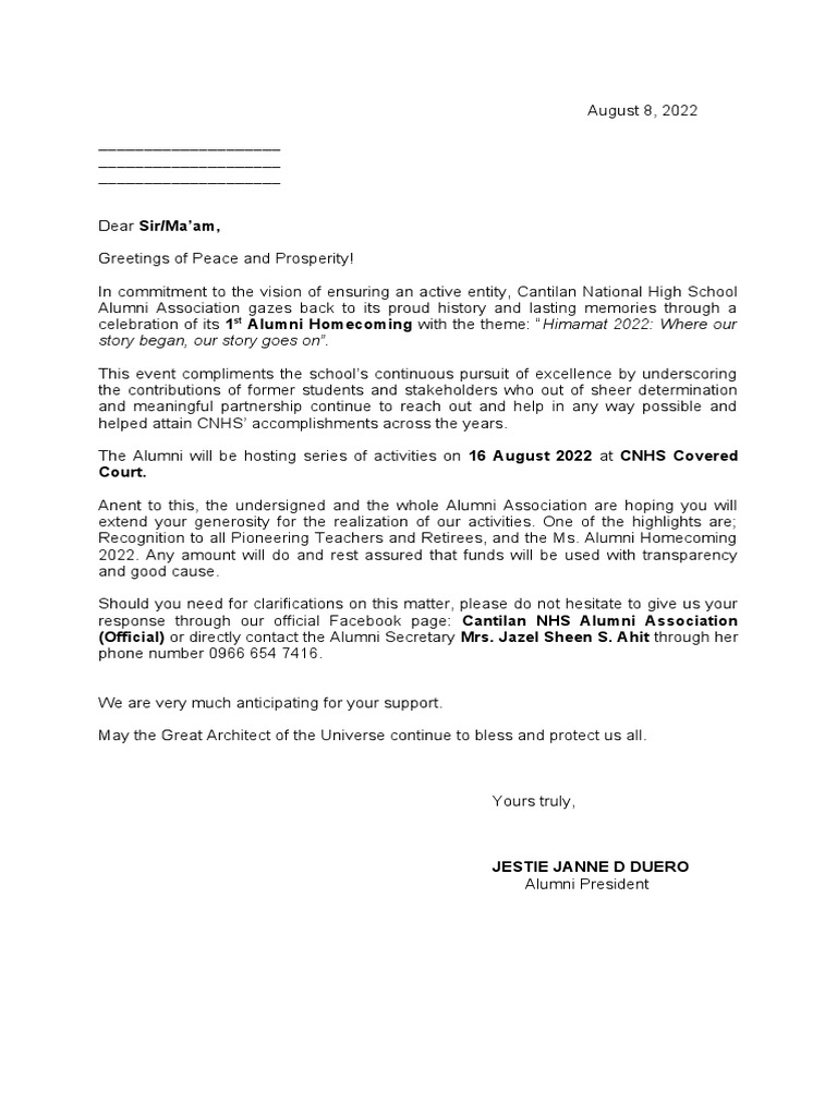 Alumni Homecoming With The Theme: "Himamat 2022: Where Our: Story Began ...