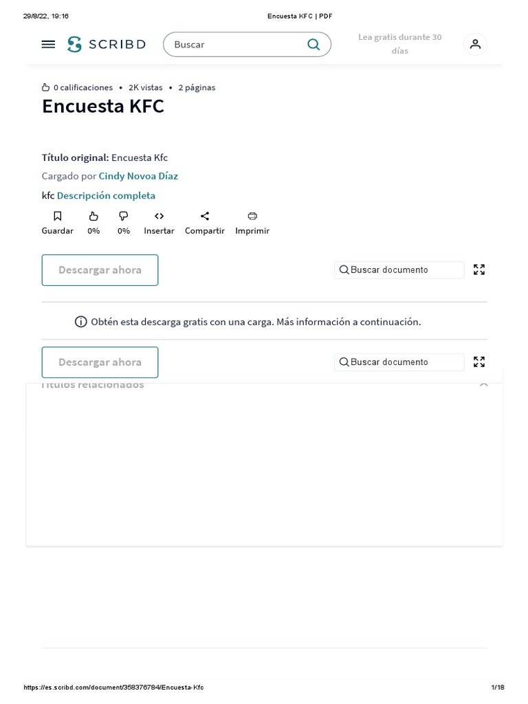 Encuesta KFC - PDF | PDF