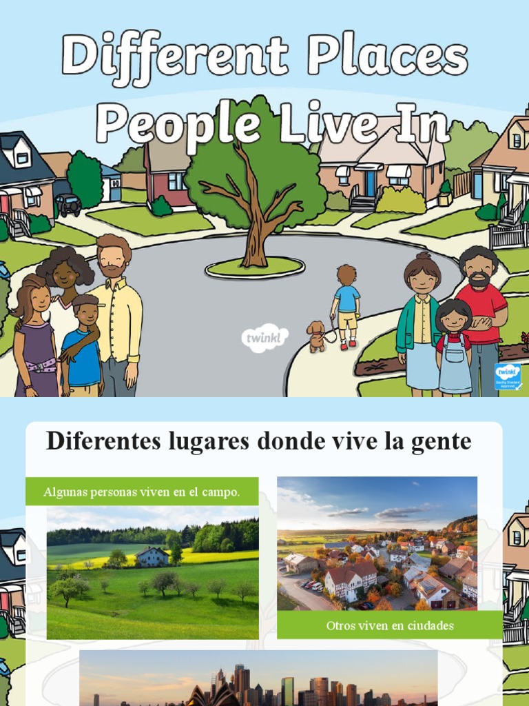 Au G 424 Different Places People Live in Powerpoint English | PDF
