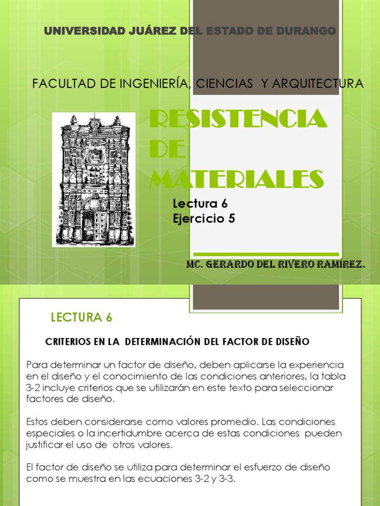 Resistencia de Materiales Lectura 6 Ejercicio 5 | PDF | Fatiga ...