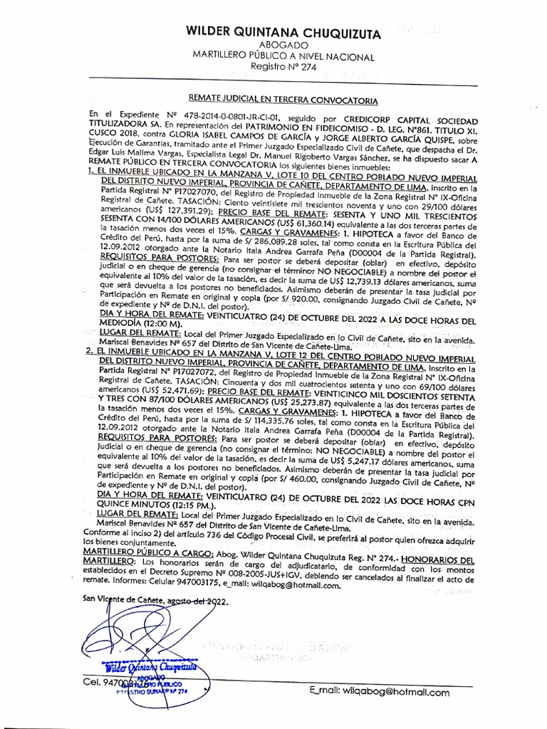 Modelo de Edicto de Remate Judicial | PDF