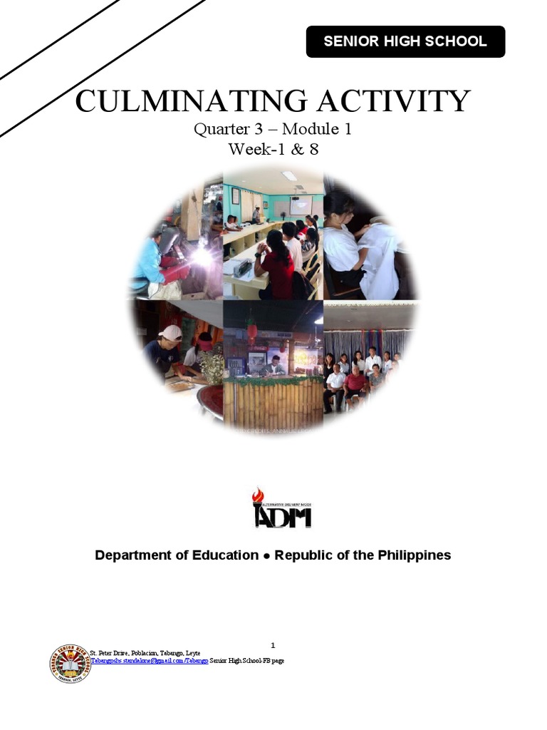 Culminating Activity Portfolio Guide | PDF | Rubric (Academic) | Learning