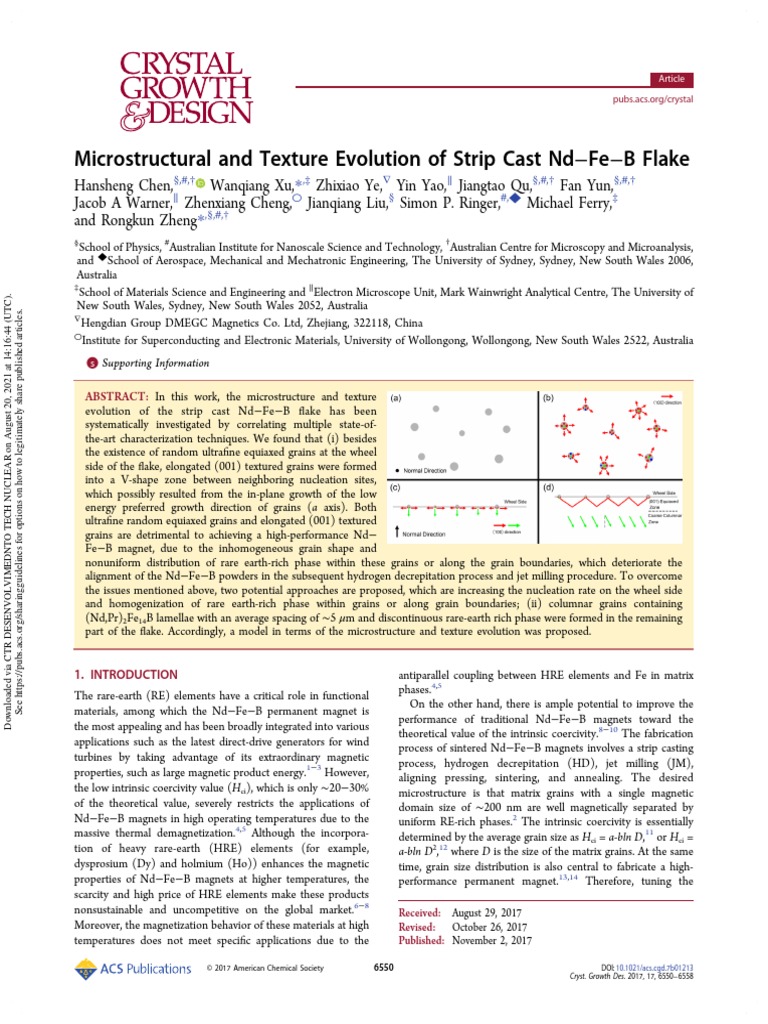 2006chen - CGD - Microstructural and Texture Evolution of Strip Cast Nd ...