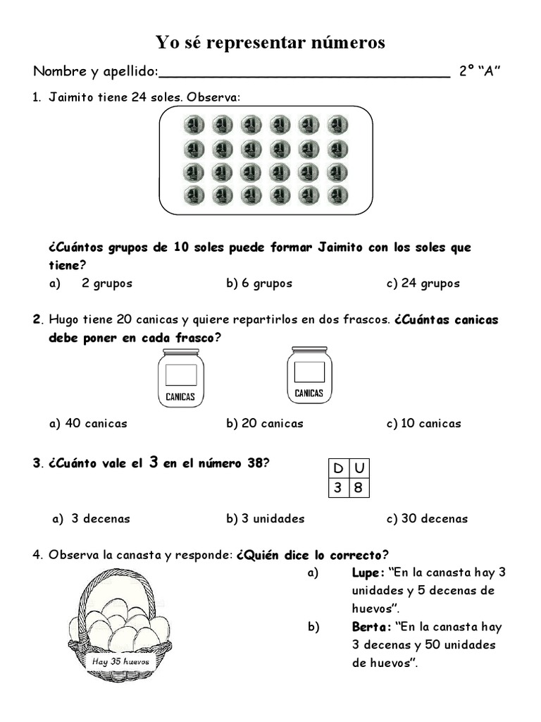 Yo Sé Representar Números | PDF | Métodos y materiales de enseñanza