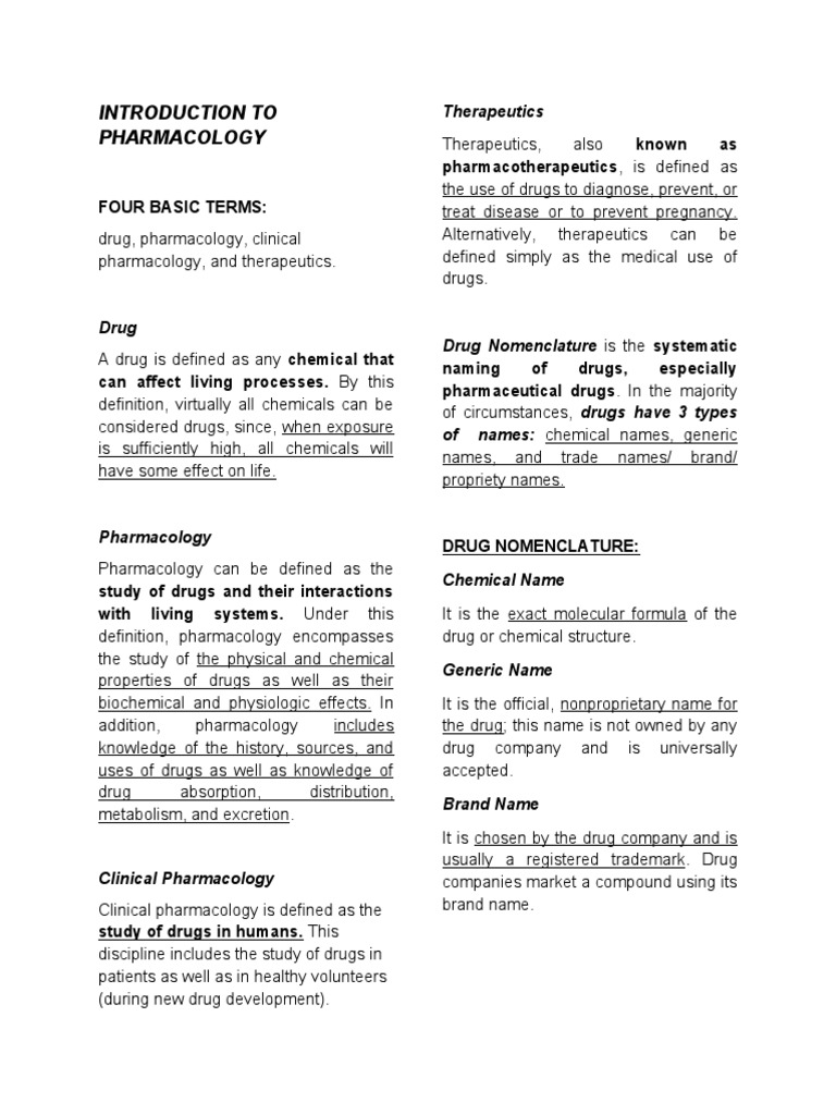 Study Guide-Pharmacology-Prelim | PDF | Pharmacology | Topical Medication