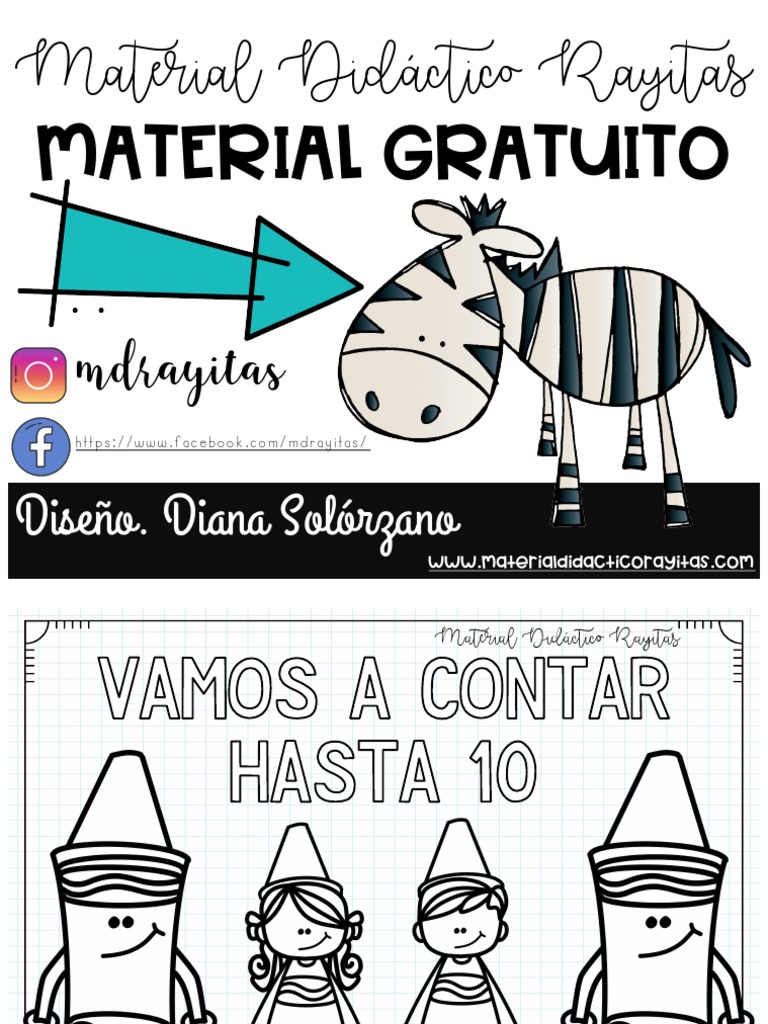 Vamos A Contar Del 1 Al 10 Crayolas | PDF