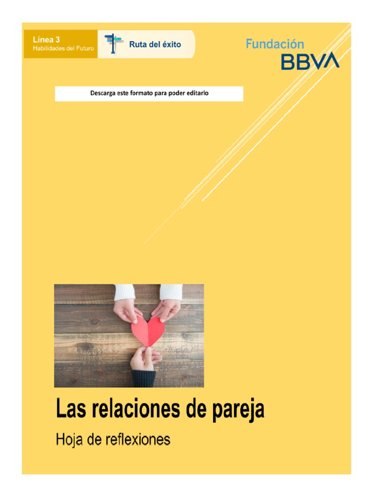 Relaciones de Pareja - Hoja de Reflexiones | PDF