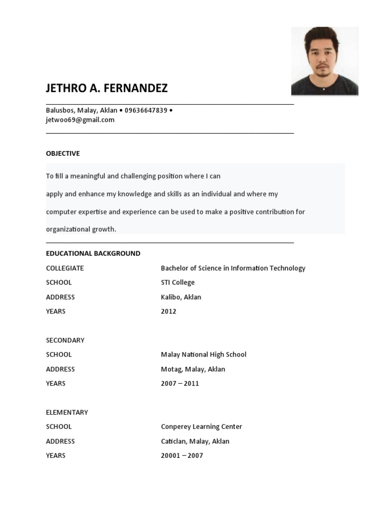 Jethro Resume | PDF