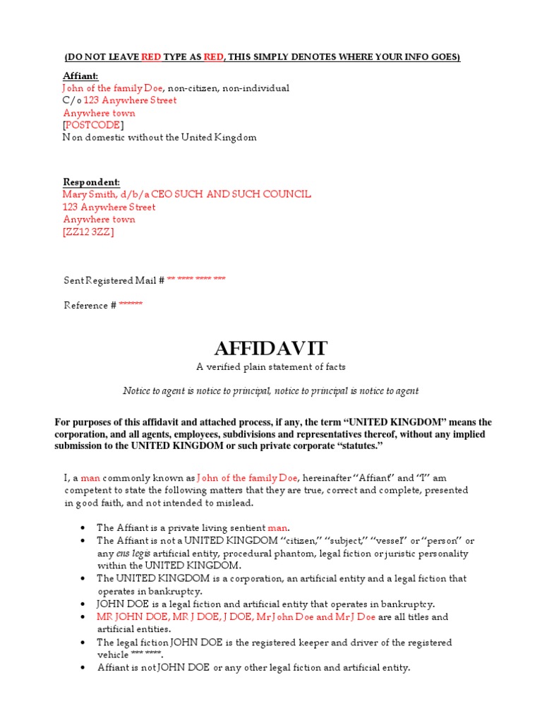 PCN Affidavit | PDF | Affidavit | Justice