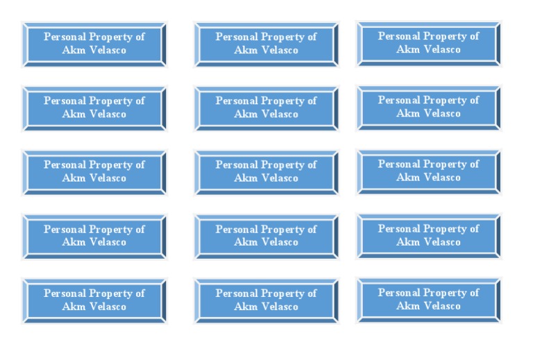 Personal Property Sticker | PDF