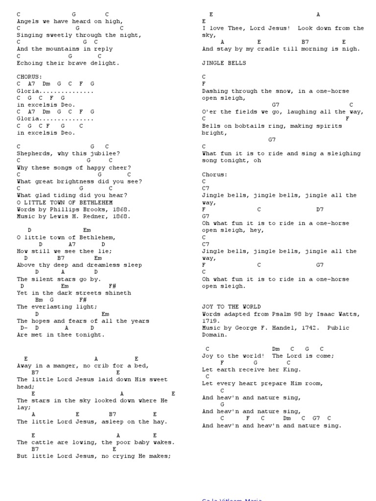 Acorduri Colinde | PDF | Joy To The World | Religious Songs