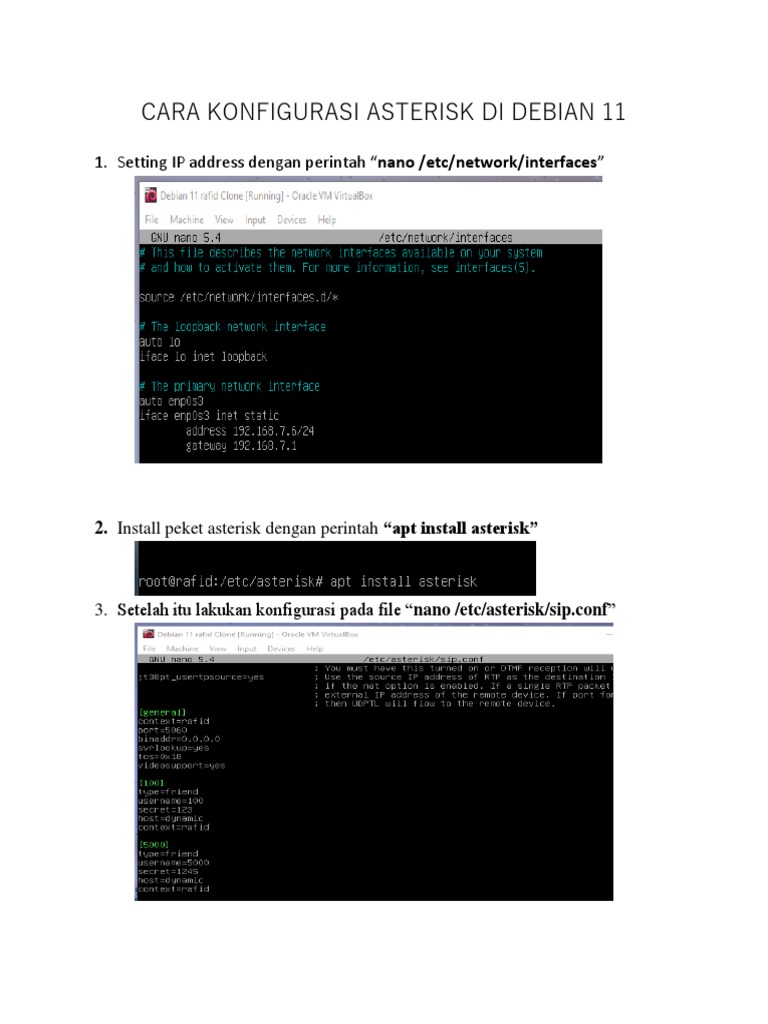 Asterisk Pada Debian 11 Oleh Rafid Shadiq Anwar | PDF