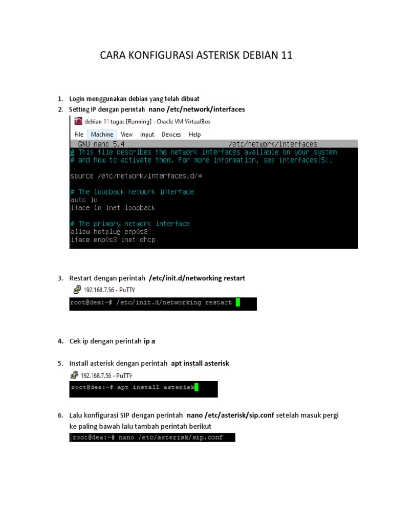Cara Konfigurasi Asterisk Debian 11 Dea Ananda | PDF