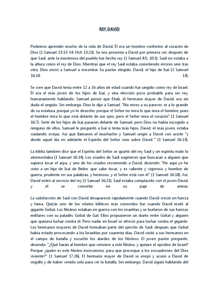 Rey David | PDF | David | Saulo