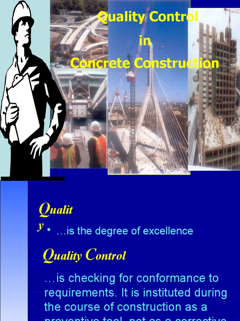 Quality Control in Concrete Construction | PDF | Concrete | Cement