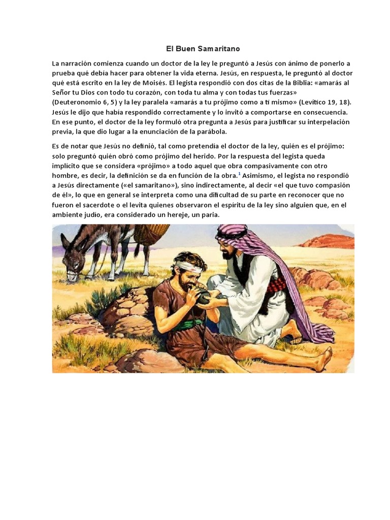 El Buen Samaritano en la Biblia | PDF | Filosofía | Religión y ...