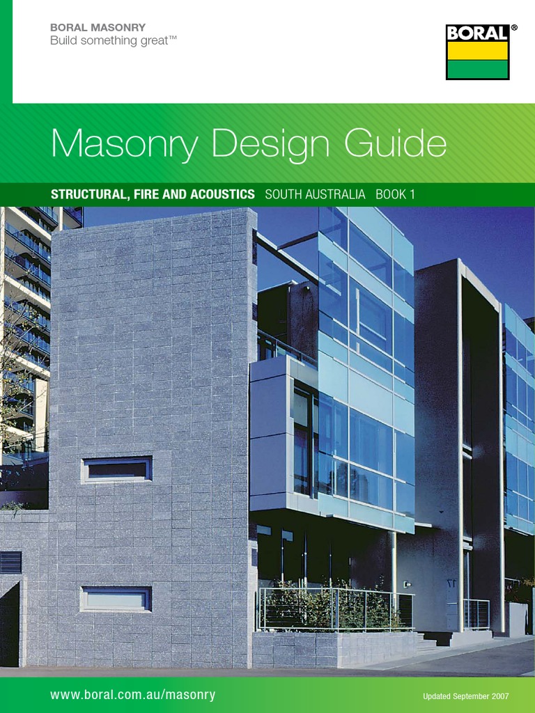 Masonry Design Guide: Structural, Fire and Acoustics South Australia ...