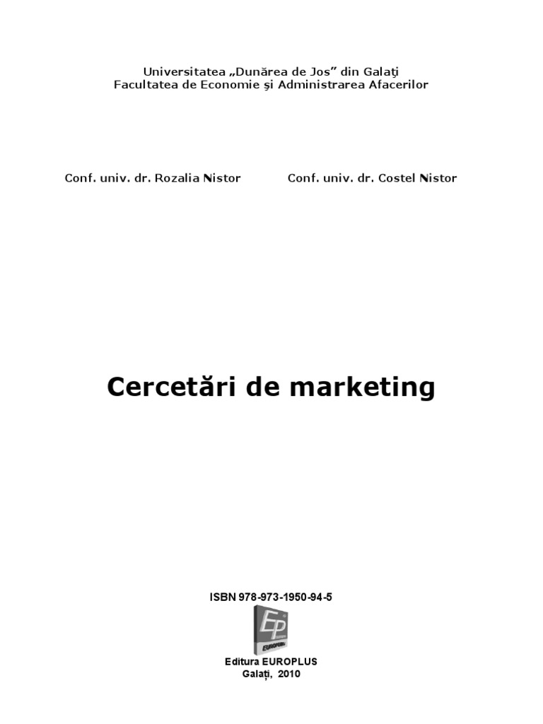 Cercetari Marketing | PDF