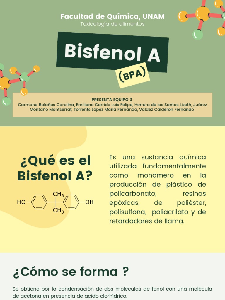 BISFENOL A, Toxicología de Alimentos | PDF | Especialidades Medicas ...