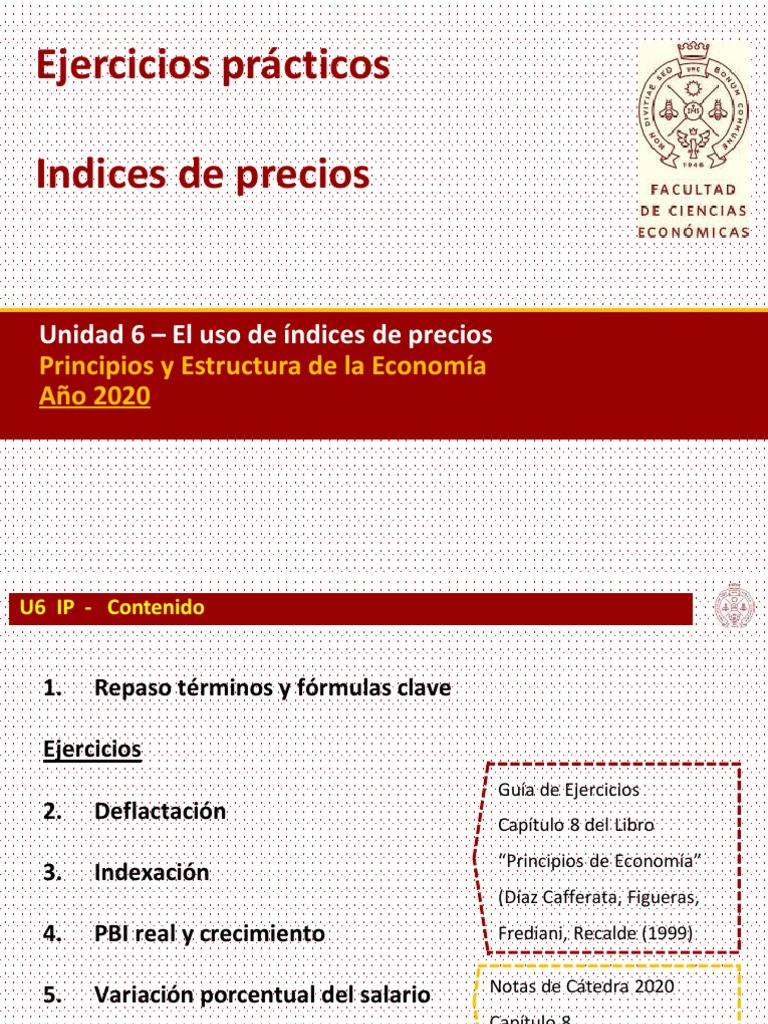 3 - PPT Práctico Índice de Precios | PDF | Producto Interno Bruto | Estadísticas aplicadas