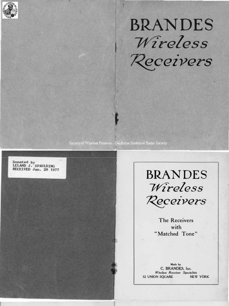 Brandes Catalog Wireless Receivers 1916 | PDF | Electrical Resistance ...