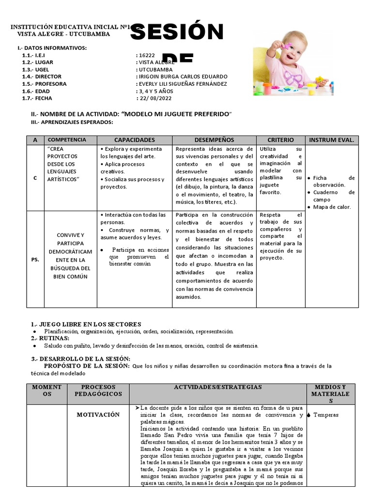 ACTIVIDAD DE APRENDIZAJE 5 Años | PDF | Educación de la primera infancia | Planificación