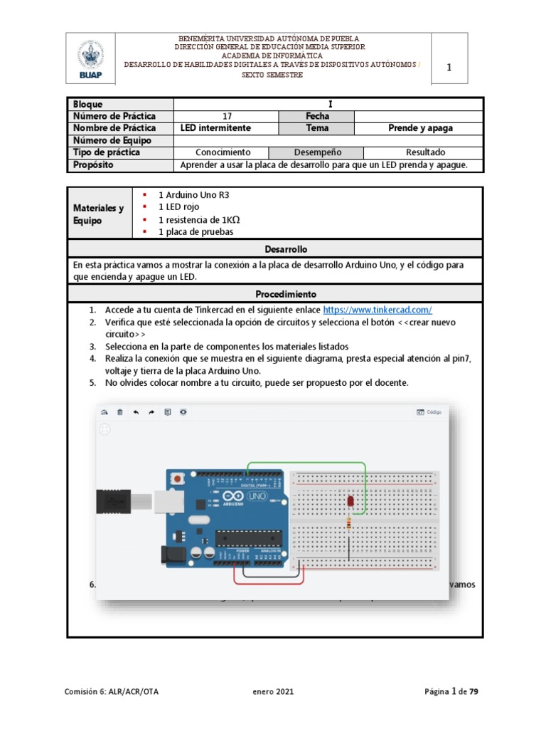 Introducción al control de un LED intermitente mediante Arduino Uno | PDF | Arduino | Diodo ...