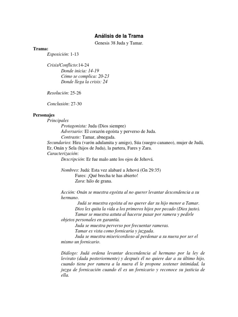 Artículo 11 Analisis de La Trama Juda y Tamar | PDF | Pecado | Jesús