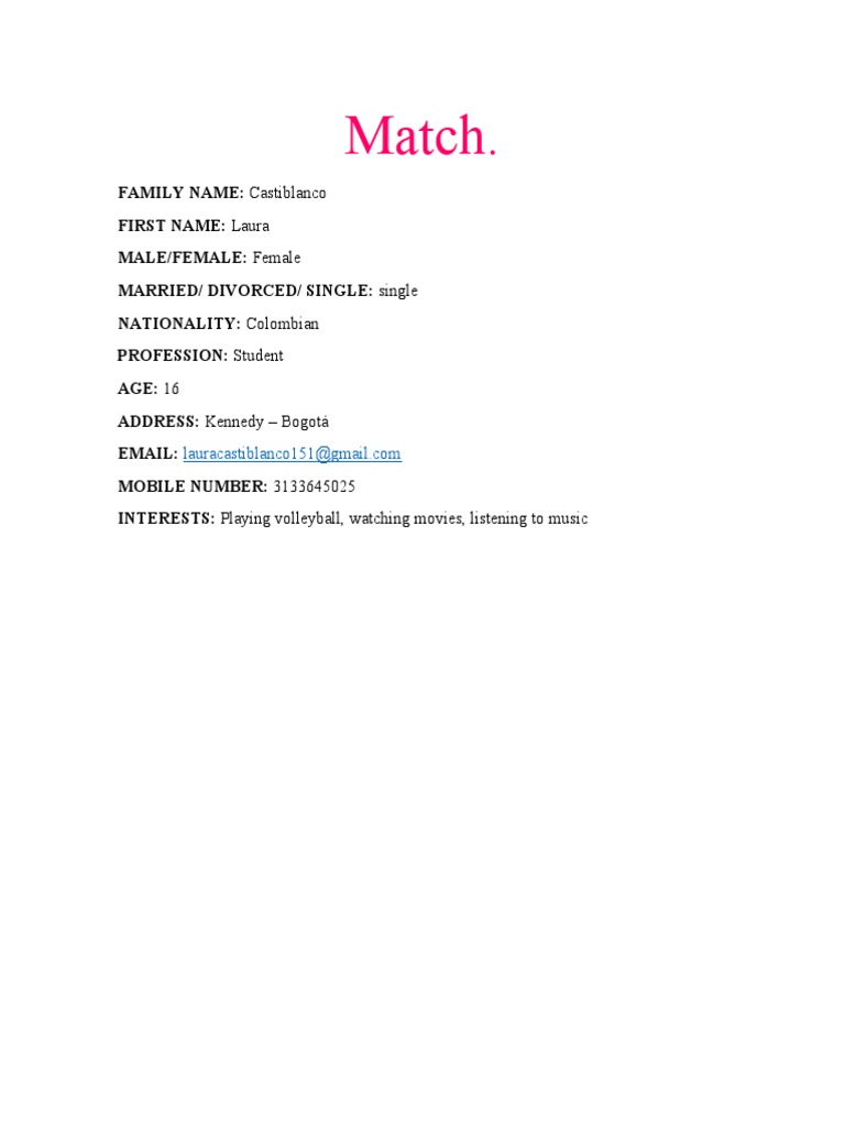 Match | PDF