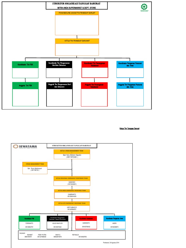 Struktur Organisasi Tanggap Darurat | PDF