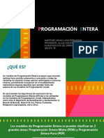 3.1. Definición y Tipos de Modelos de Programación Entera. Formulación de Modelos de P. Entera ...