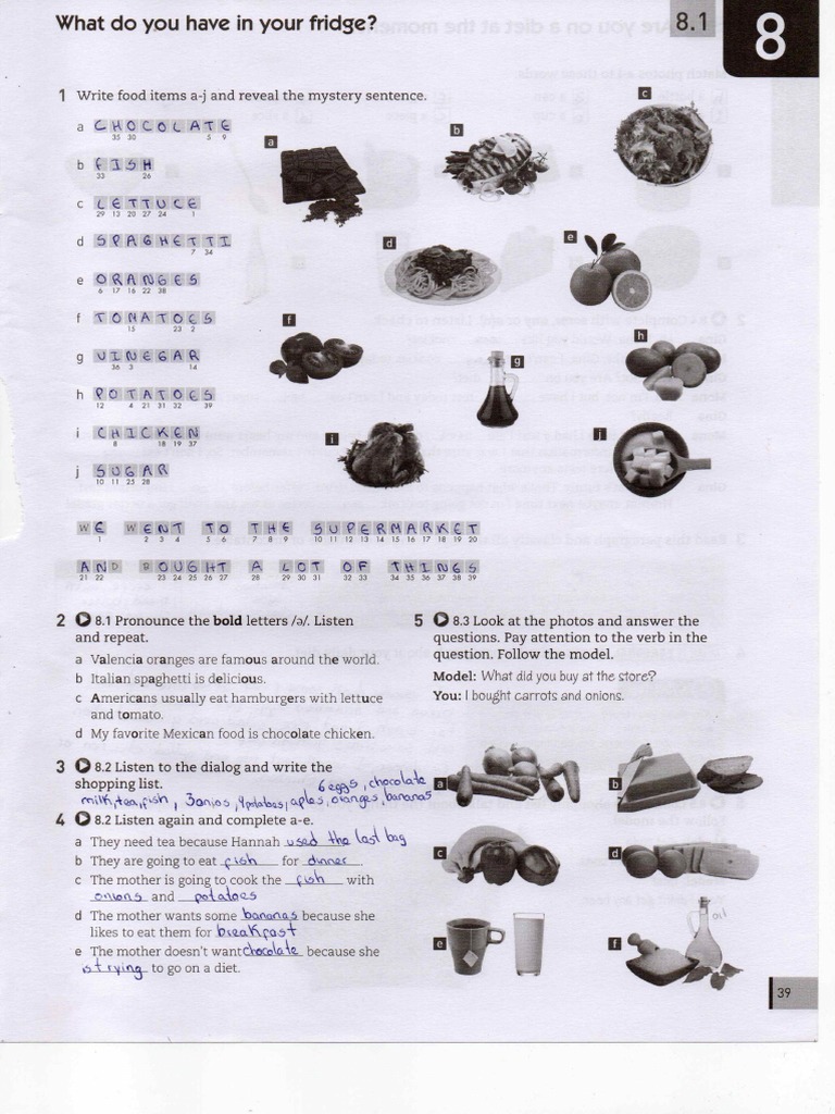 Workbook Unit 8 | PDF