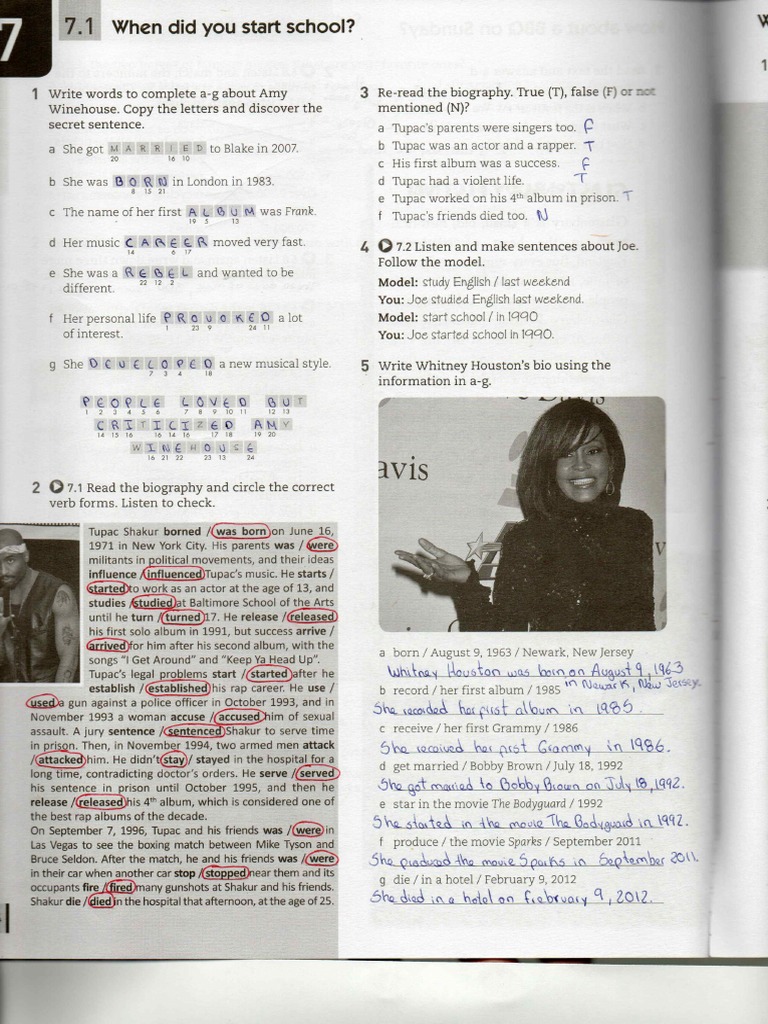 Workbook Unit 7 Angela Gonzales | PDF