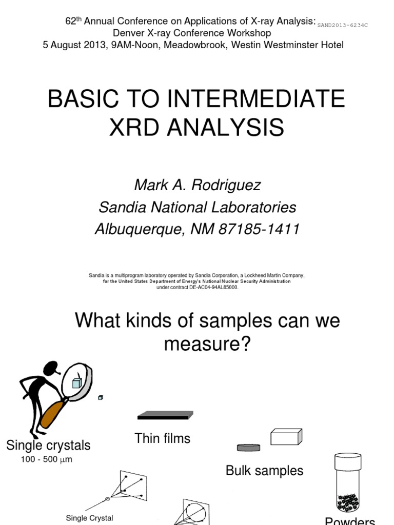 XRD Analysis Techniques Overview | PDF | X Ray Crystallography ...