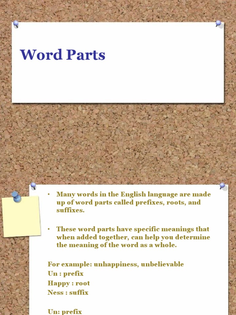 Word Parts | PDF