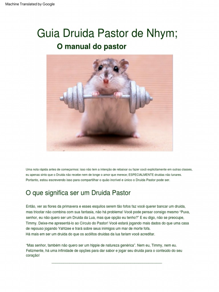 Nhym's Guide To Fuzzy Fury (A Shepherd Druid Guide 5e) | PDF ...